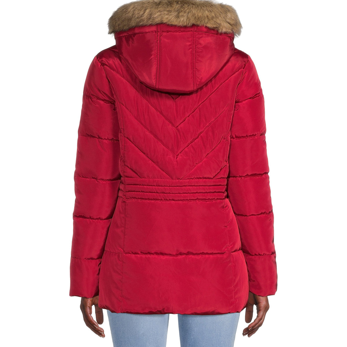 Heavy Puffer Faux Fur Hood Ruby – PIEX