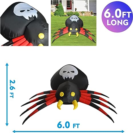 6FT Long Inflatable Spider | PIEX