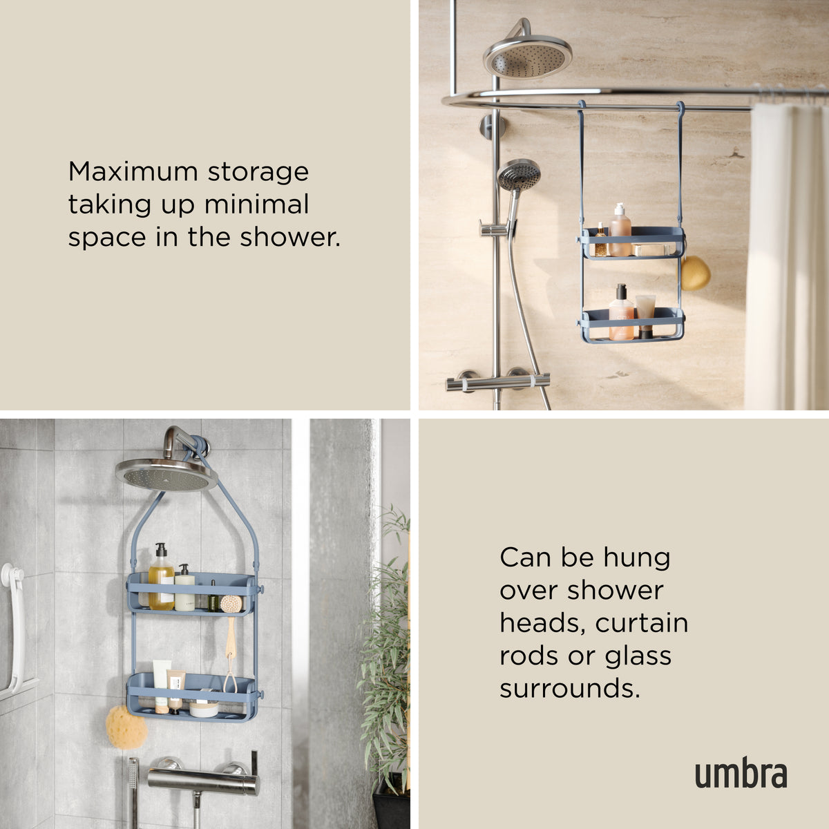 Flex Shower Caddy Slate Blue – PIEX