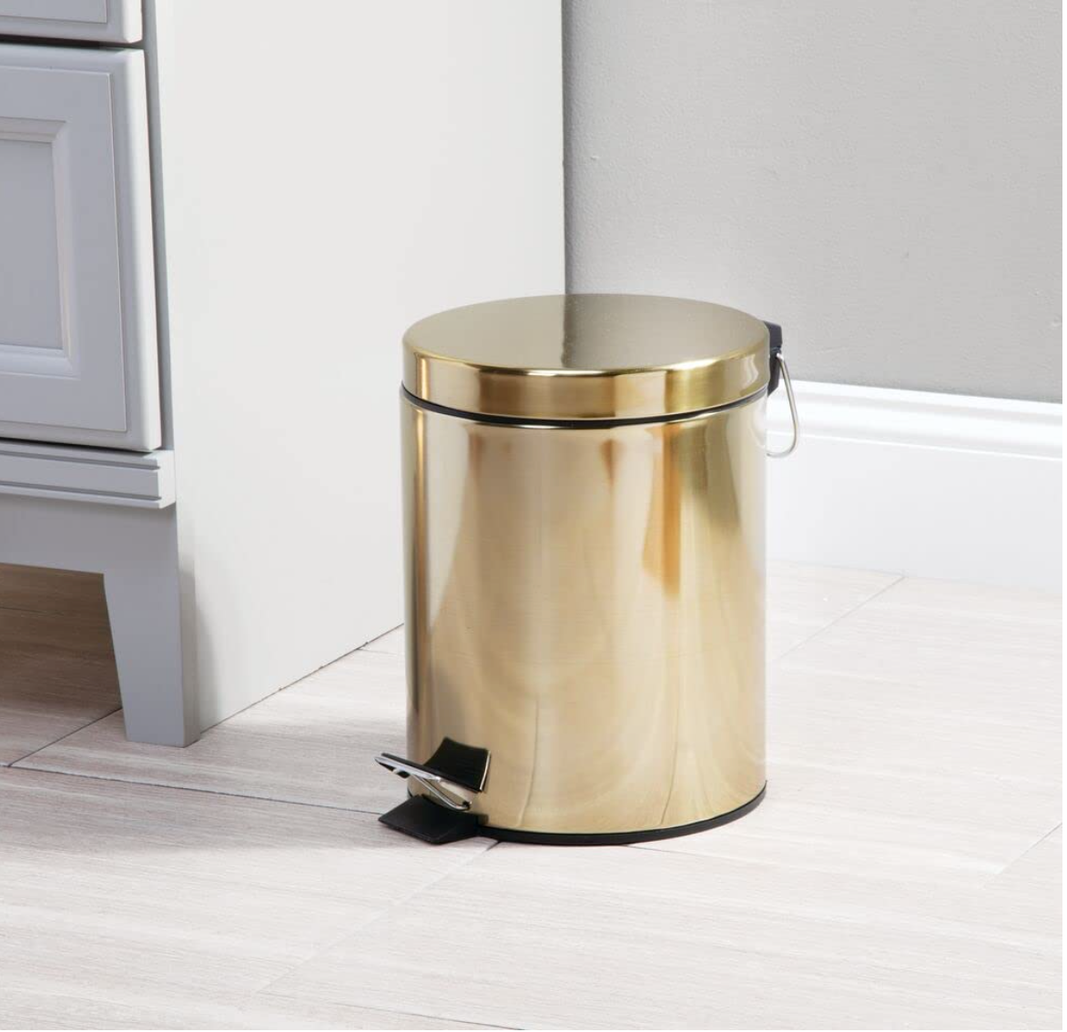 5L Round Metal Step Can Brass – PIEX