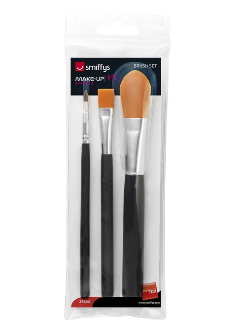 Cosmetic Brush Set, Pack of 3 | PIEX