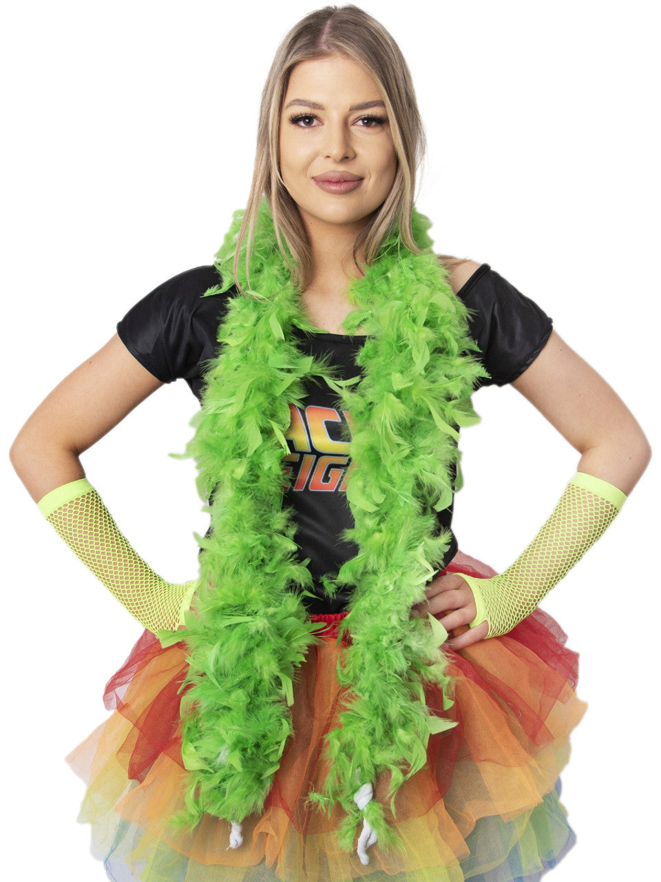 60g Green Feathered Boa Costume Accessory | PIEX