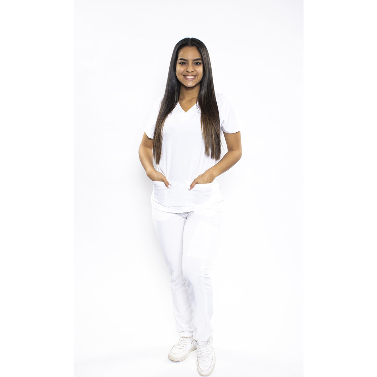 UNIFORME STRECH BLANCO MODELO JOGGER (SLIM FIT) | PIEX