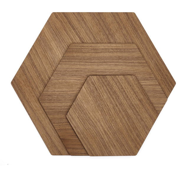 Cut and serve Board Hexagonal Wood Large | PIEX